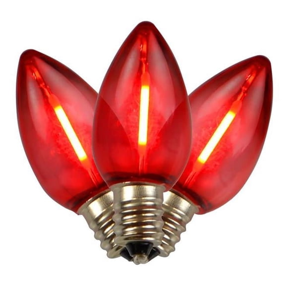 Holiday Bright Lights LED C7 Red 25 ct Replacement Christmas Light ...