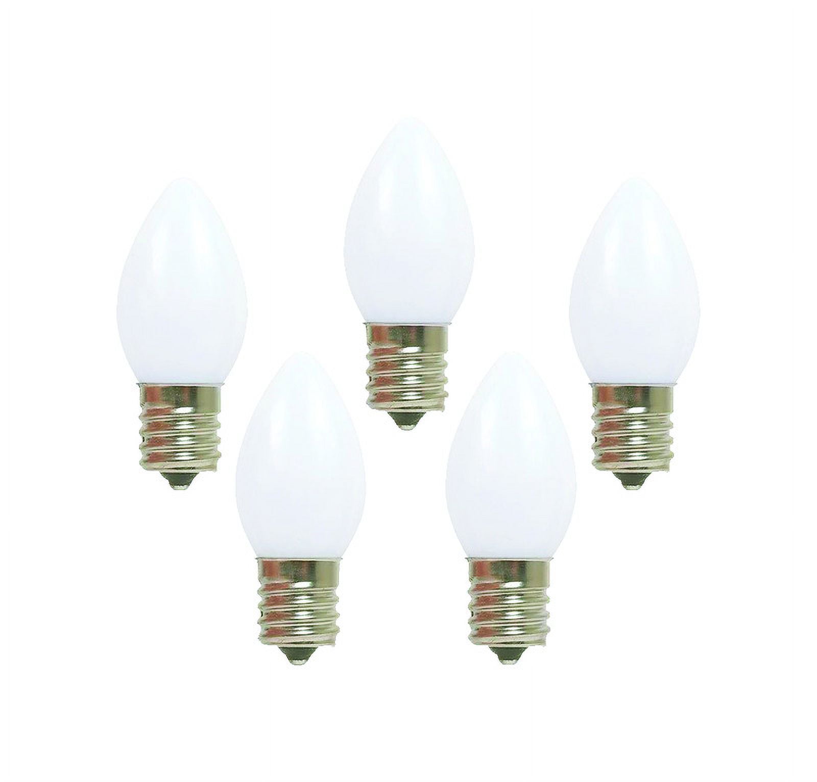 Holiday Bright Lights Christmas C7 Light Bulbs, White, Indoor and ...