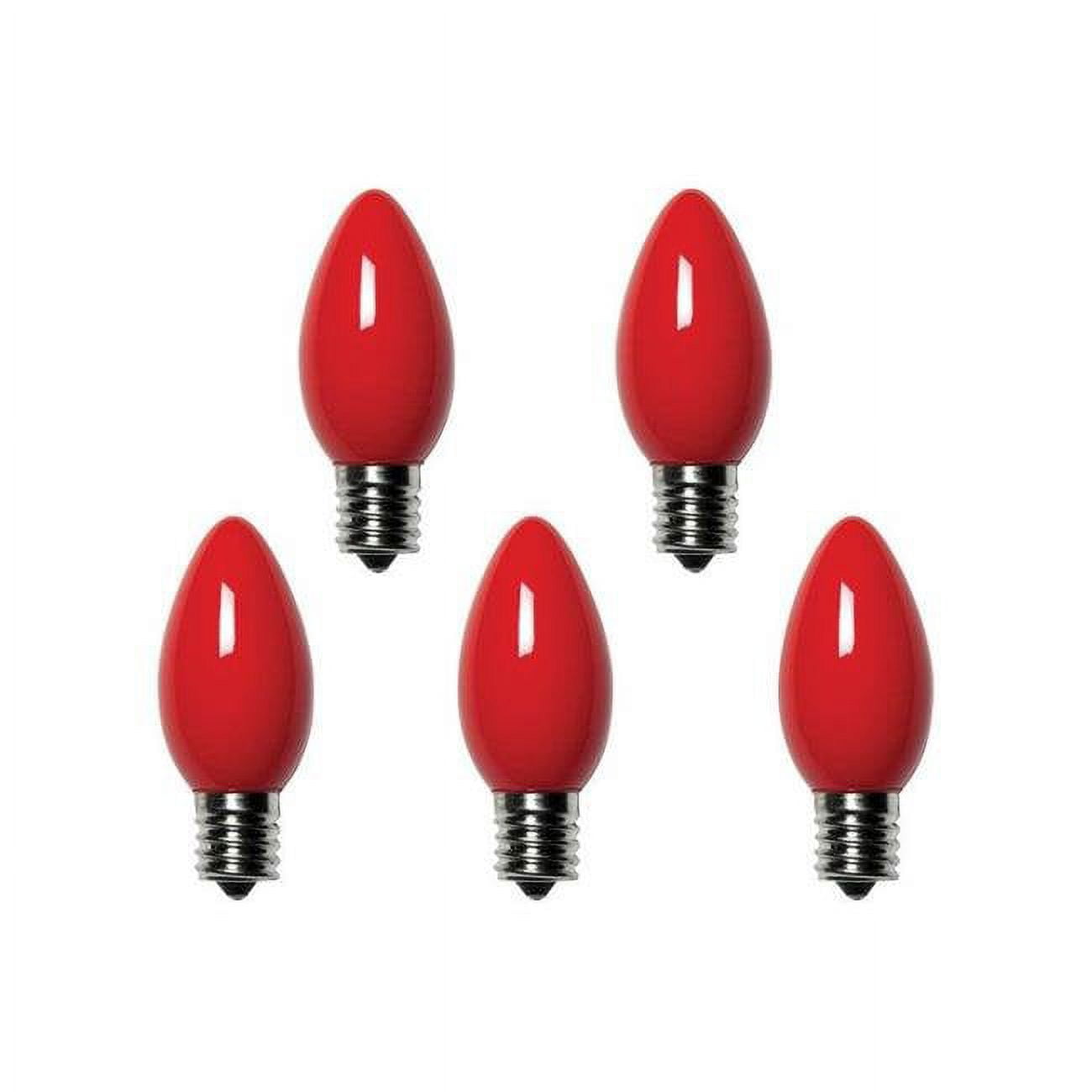 Holiday Bright Lights - 25 Pack Incandescent C9 Red Christmas Light ...