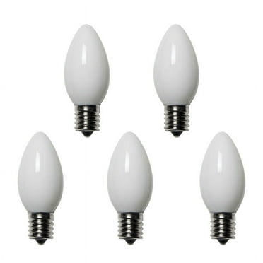 Holiday Bright Lights LED C7 Cool White 25 ct XMAS Spare Pack, Indoor ...