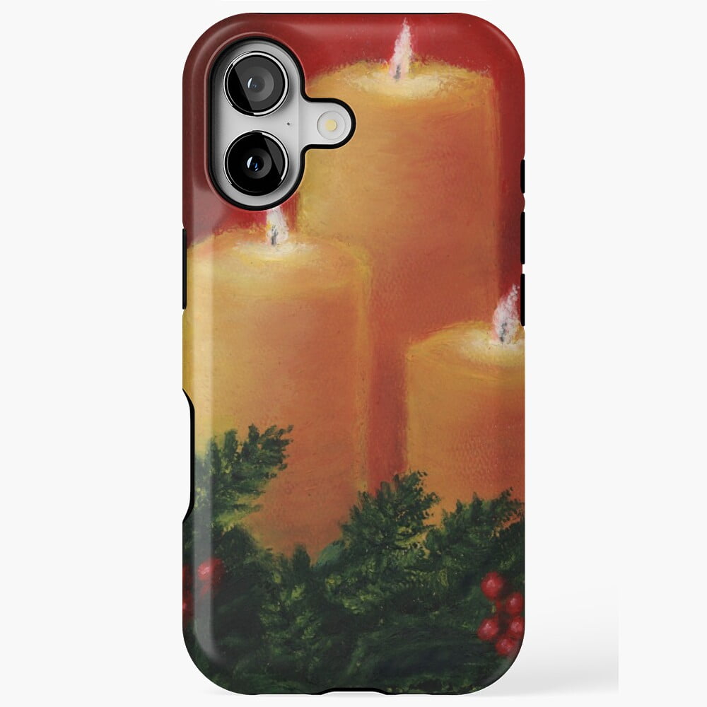 Holiday Candle Trio Celebration Phone Case 17 16 15 14 13 12 11 Pro Max ...