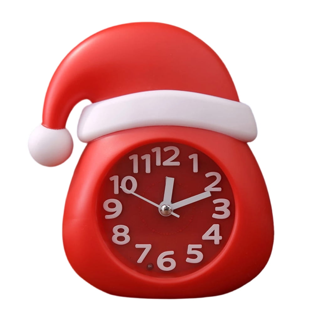 Holiday Cartoon Clock With Quiet Mechanism Portable Plastic Wall Table ...
