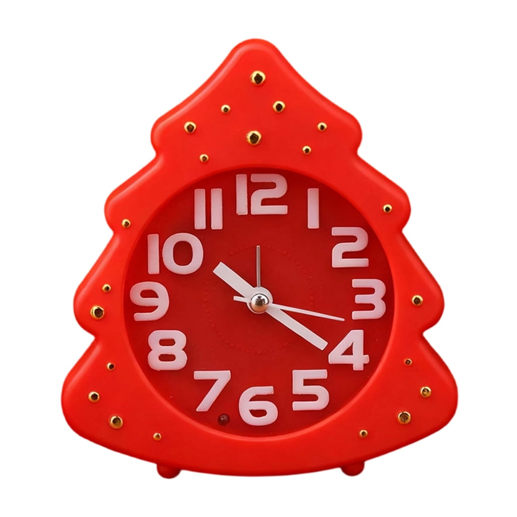 Holiday Cartoon Clock With Quiet Mechanism Portable Plastic Wall Table ...