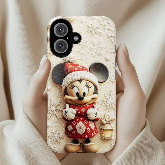 Holiday Cartoon Mouse 3D Xmas Tree Phone Case 17 16 15 14 13 12 11 Pro ...