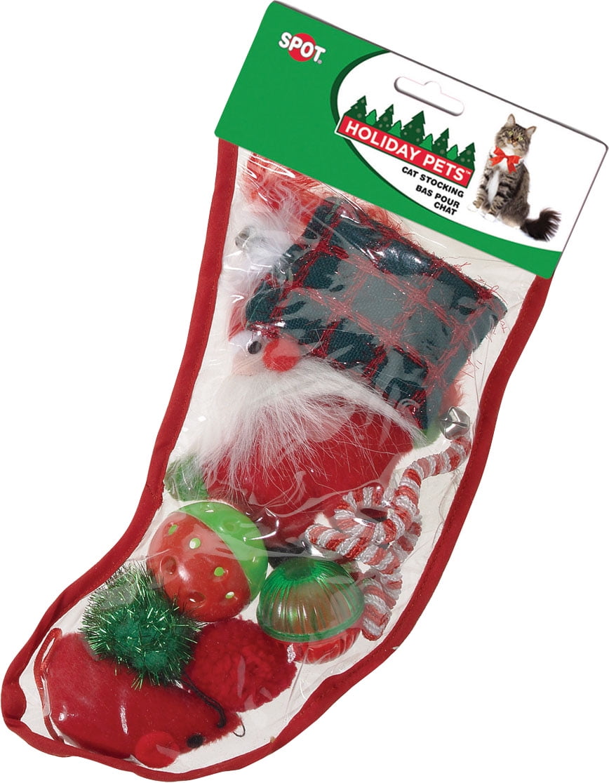 Holiday Cat Christmas Stocking Cat Toy, 8 Count - Walmart.com