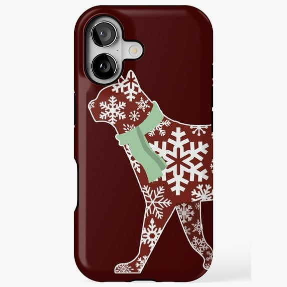 Holiday Cat Festive Winter Pet Lover Art Cover with iPhone 17 through ...