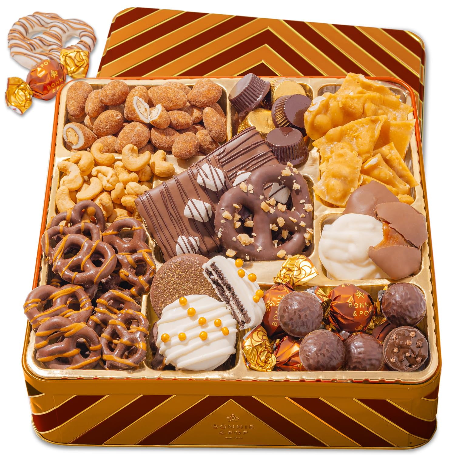 Holiday Chocolate Gift Basket– Thanksgiving Snack Box with Covered ...