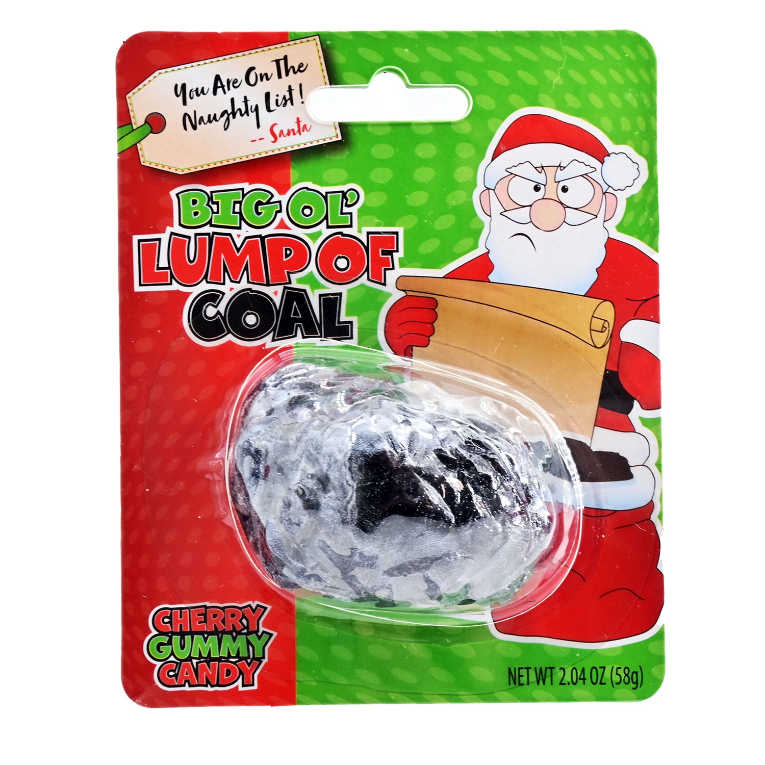 Holiday Christmas Big Ol Lump Of Coal Cherry Gummy Candy , 2.04 Ounce ...