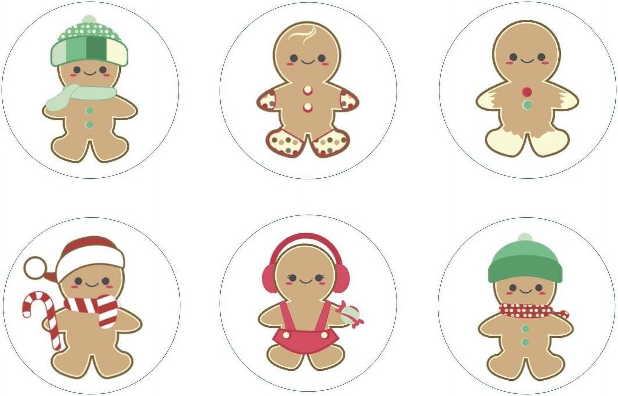 Holiday Christmas Gingerbread Men Edible Cupcake Toppers Decoration ...