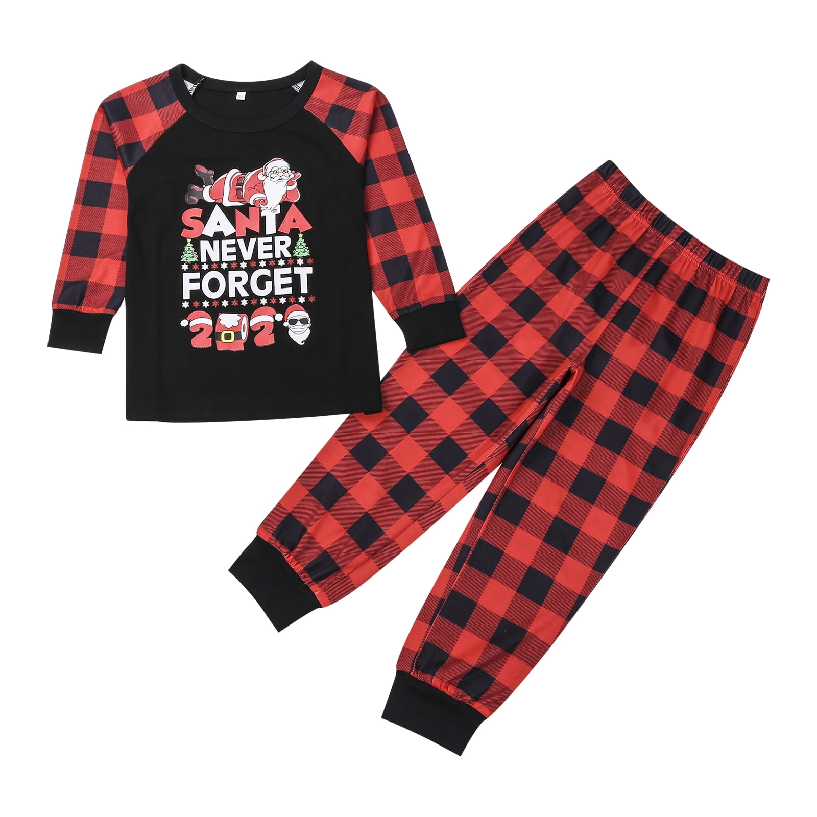 Holiday Christmas Matching Family Sets 2021 Cute Santa Letters Print ...