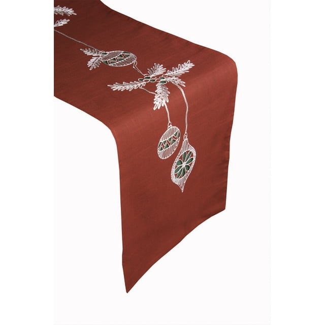 Holiday Christmas Ornaments 100% Polyester Table Runner - Walmart.com