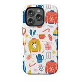 Holiday Christmas Pattern Transparent iPhone Case for 11/12/13/14/15/16 ...