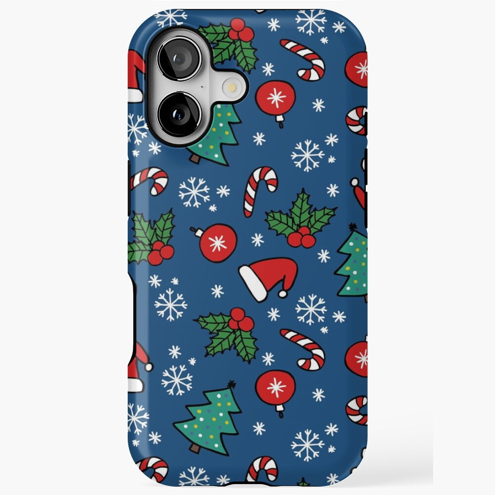 Holiday Christmas Style Protective Case for iPhone 11 12 13 14 15 16 17 ...