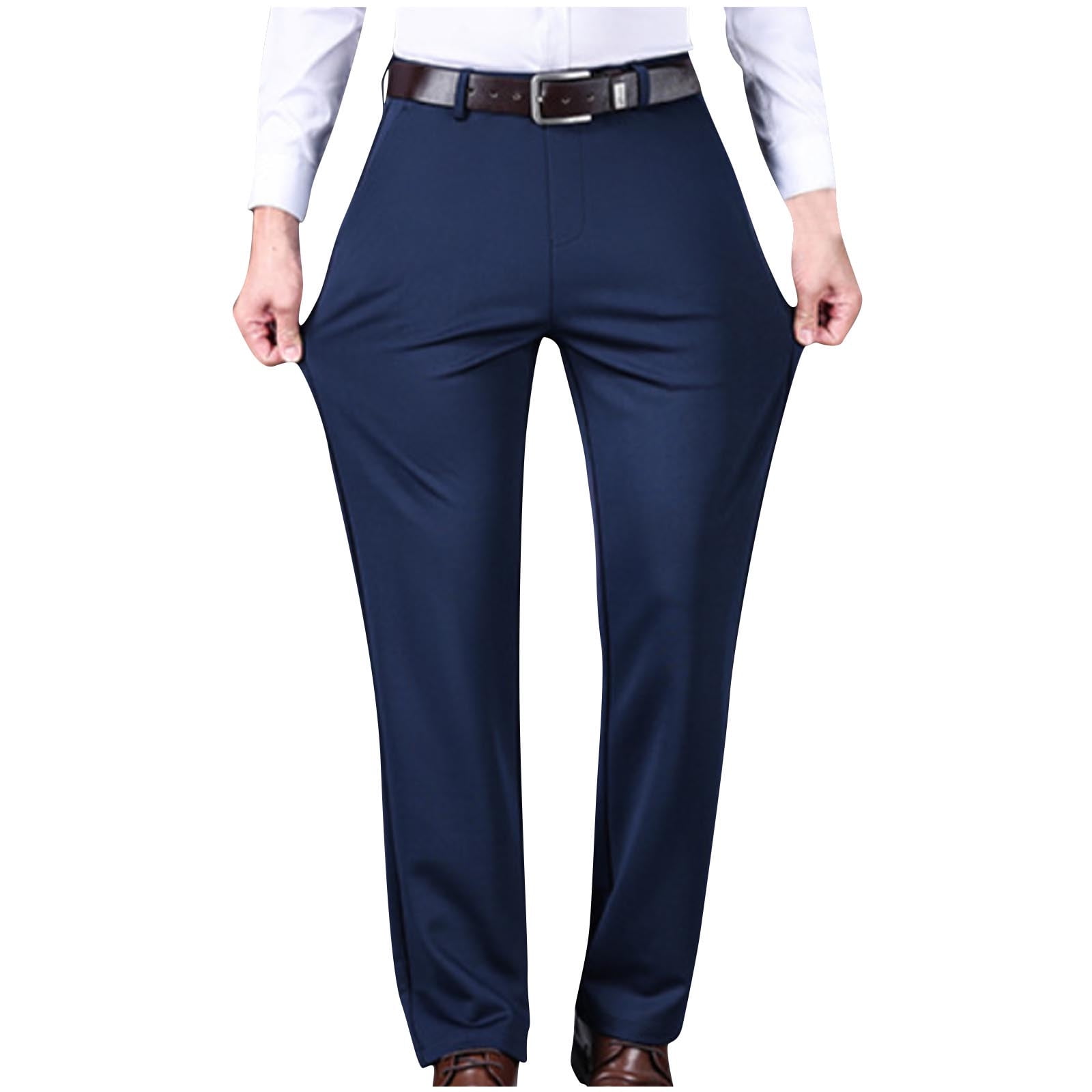 Holiday Clearance! ZVNAΖH Mens Stretchy Business Casual Pants Big and ...
