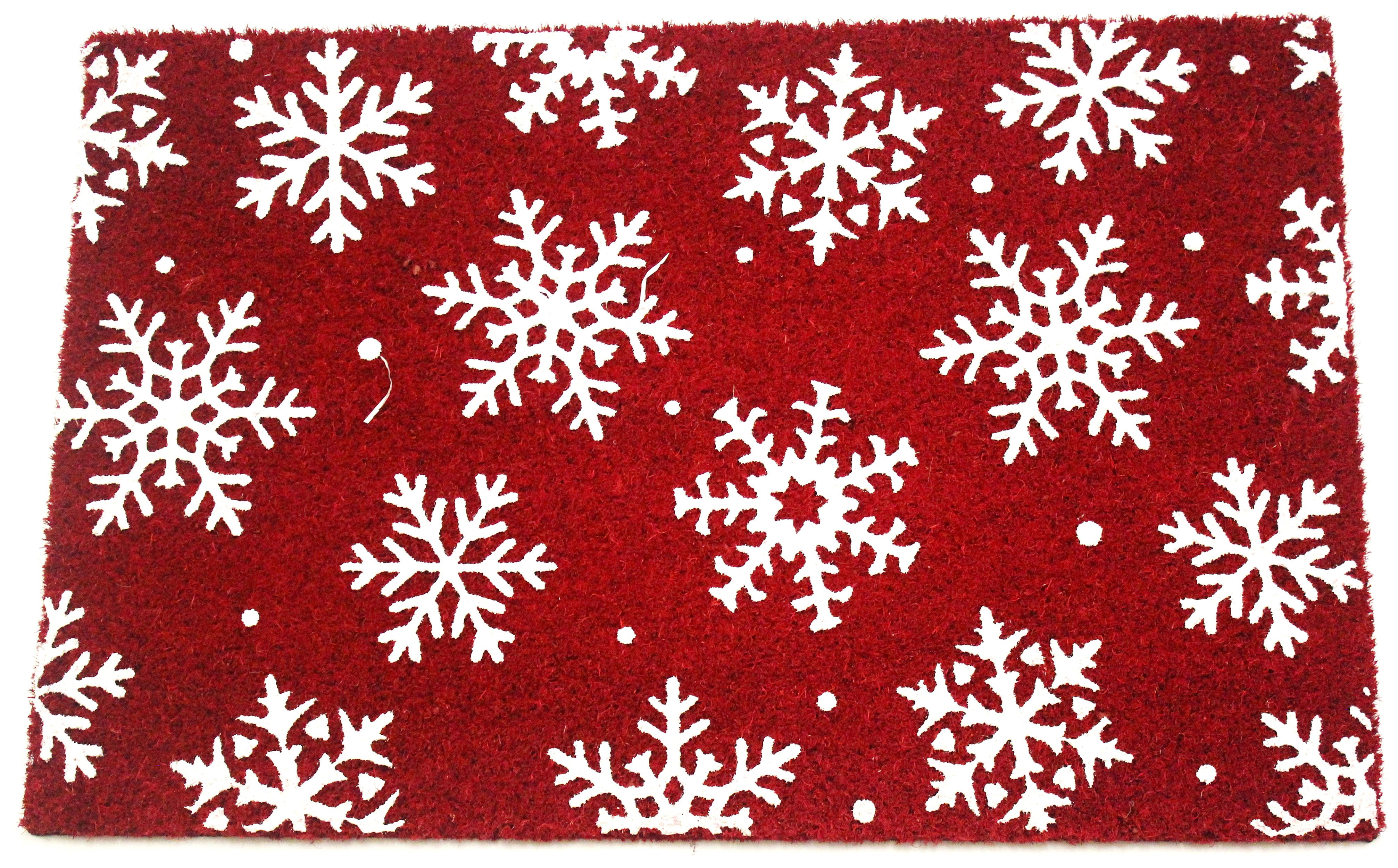 Kashi Home Neve Collection 18"x28" Outdoor Winter Holiday Snowflake ...