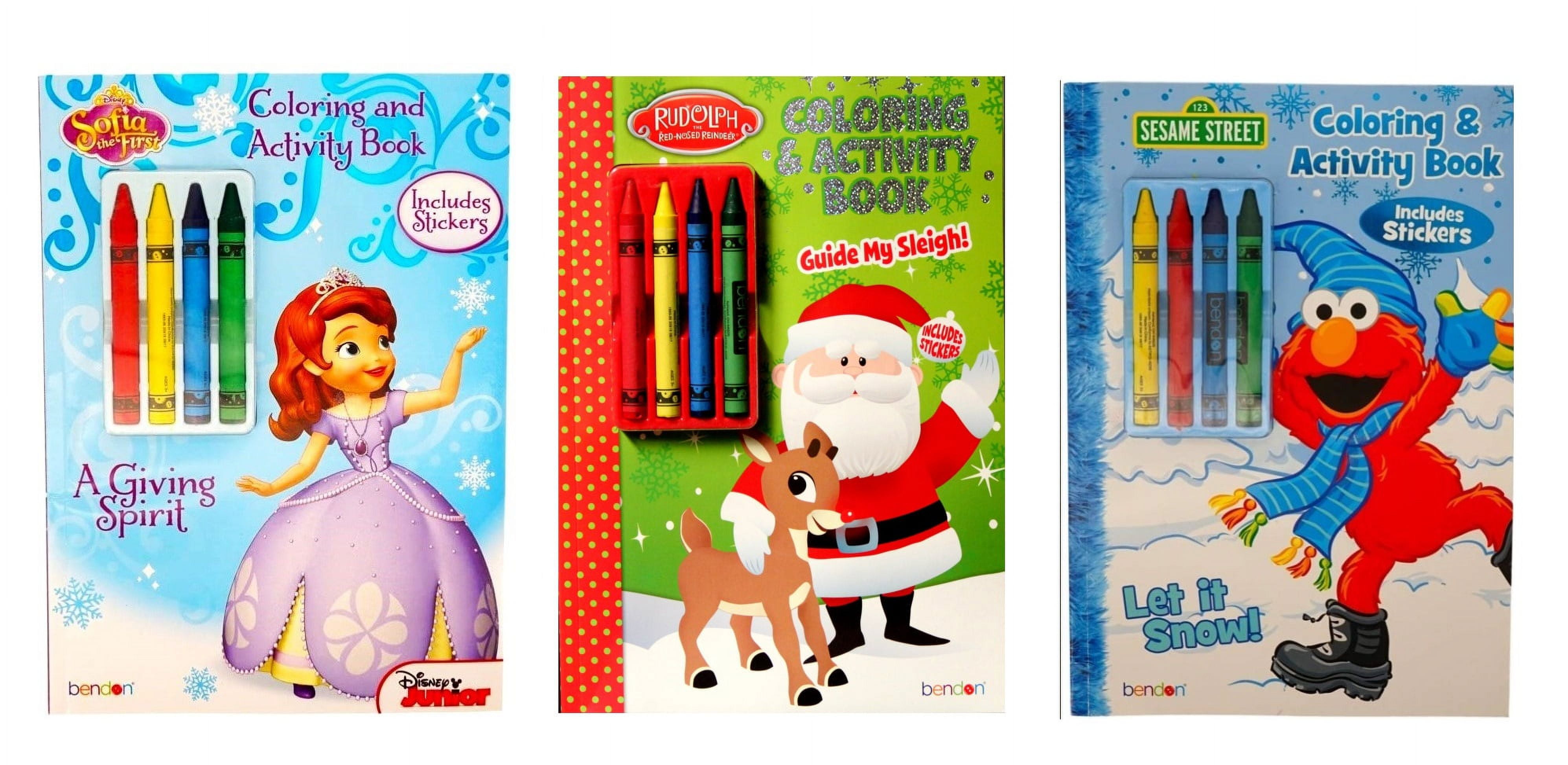 Holiday Coloring and Activity Books Bundle (3 Coloring Books; Rudolph ...
