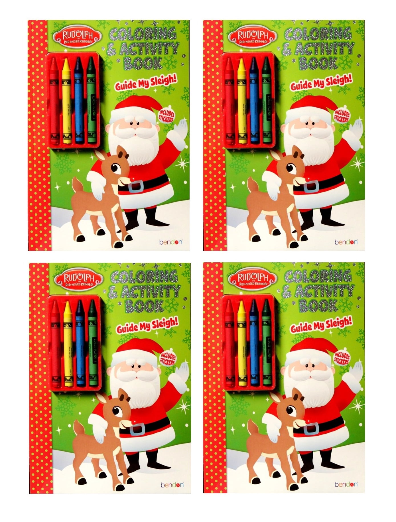 Holiday Coloring and Activity Books 4 Pack Rudolph The Red-Nosed ...