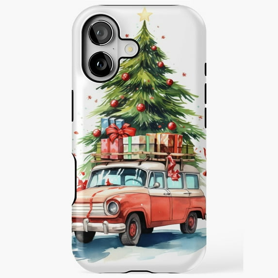Holiday Comics Festive Travel Cartoon Scene Phone Case 17 16 15 14 13 12 11 Pro Max - Walmart.com