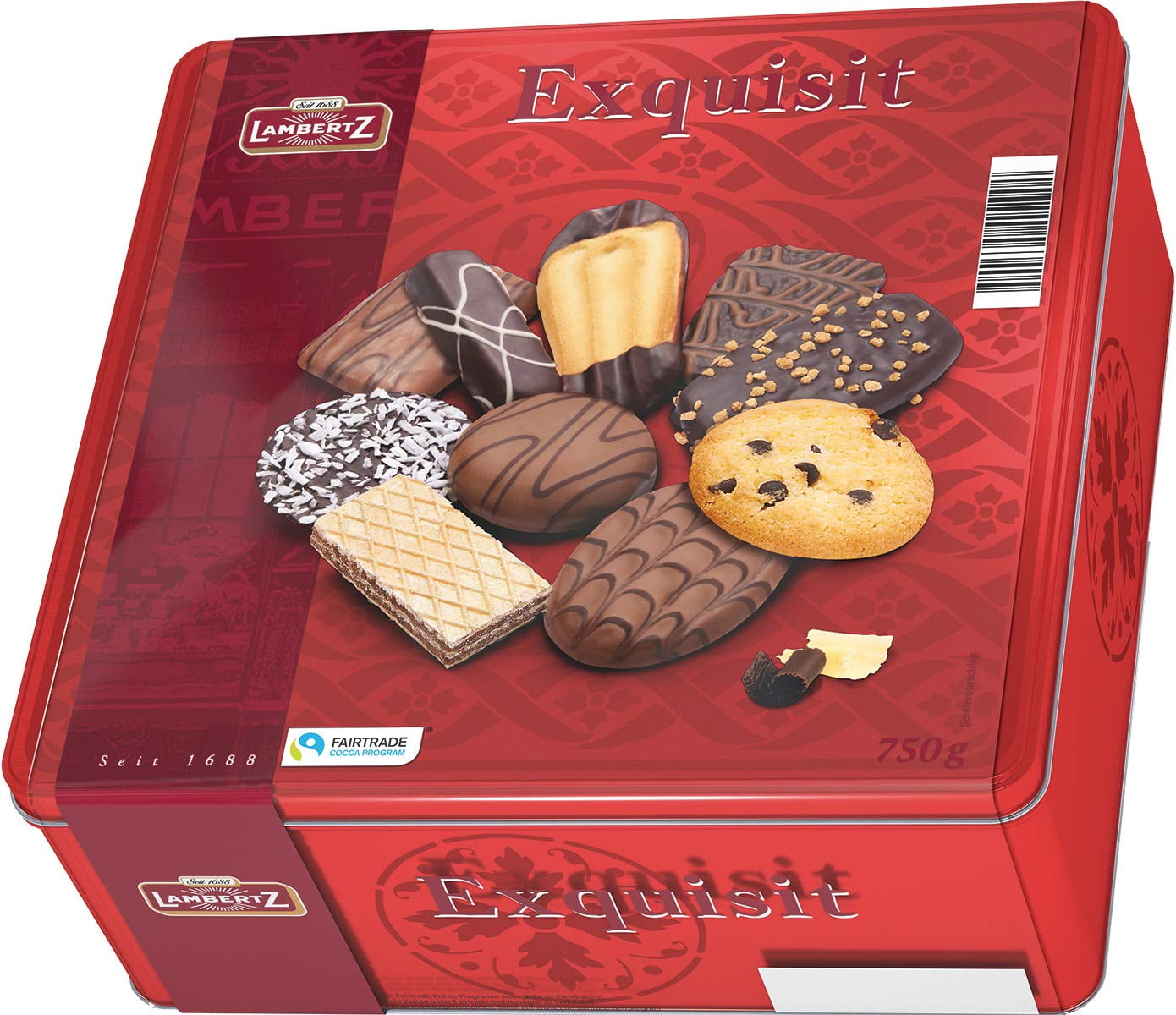 Holiday Cookie Assortment - Exquisite Red Tin With 10 Different Flavors ...