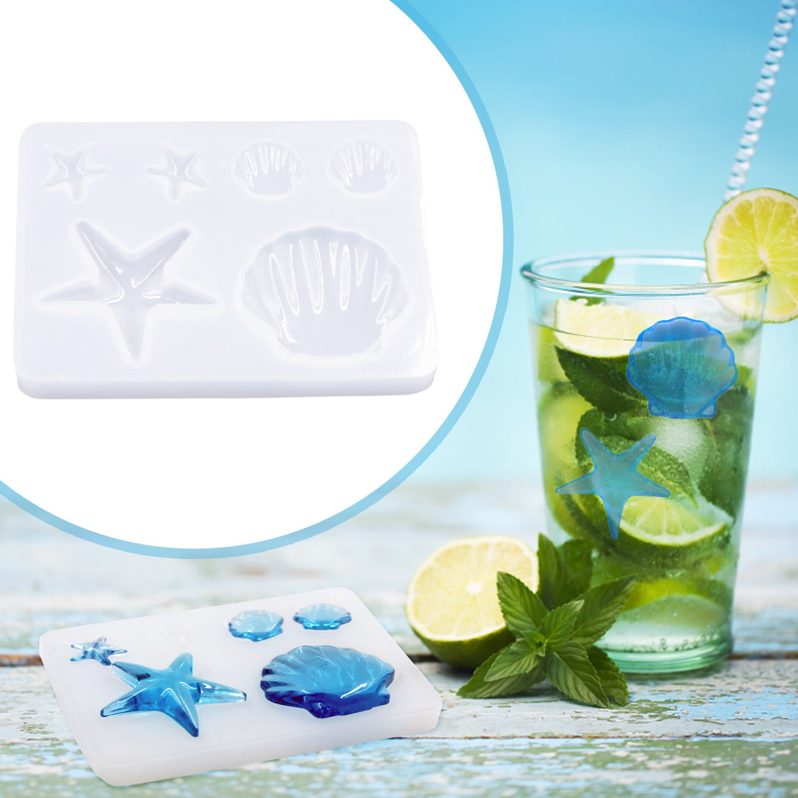 Holiday Cookie Cutters,6 Hole Sea Silica Gel Cake Sugar Turning Glue ...