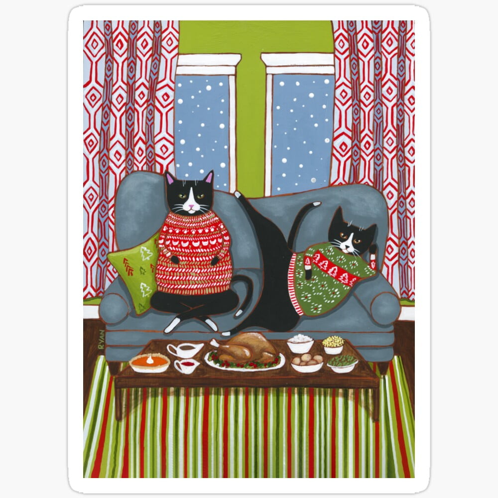 Holiday Couch Potatoes Sticker Phone Decal Water Bottle Stickers Car ...