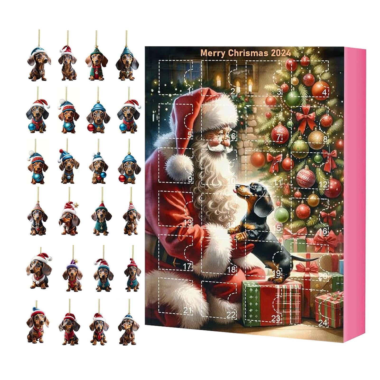 Holiday Countdown Calendar, 24 Days Vacation Advent Calendar, Festive ...