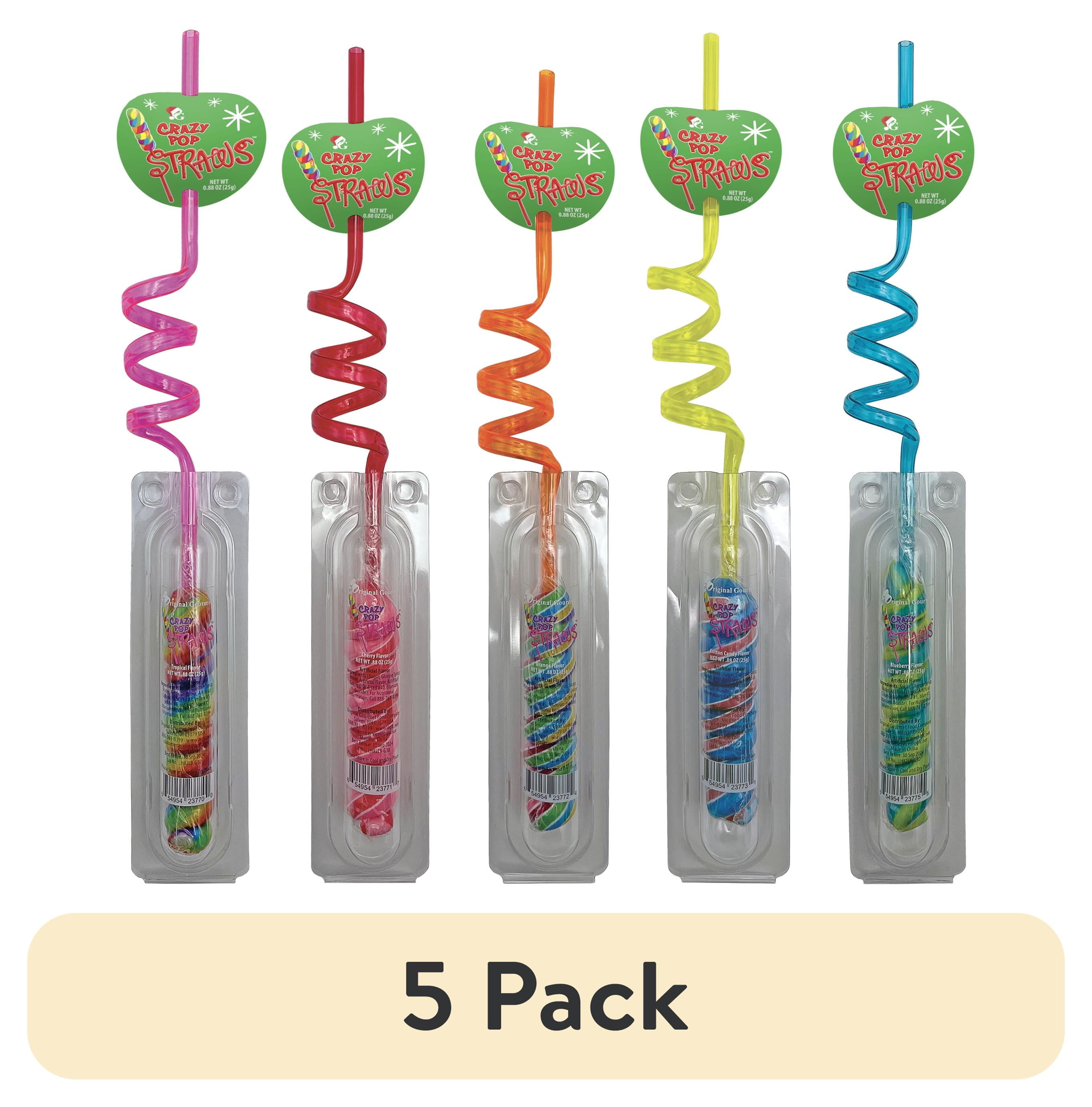 (5 pack) Holiday Crazy Pop Straws - Walmart.com