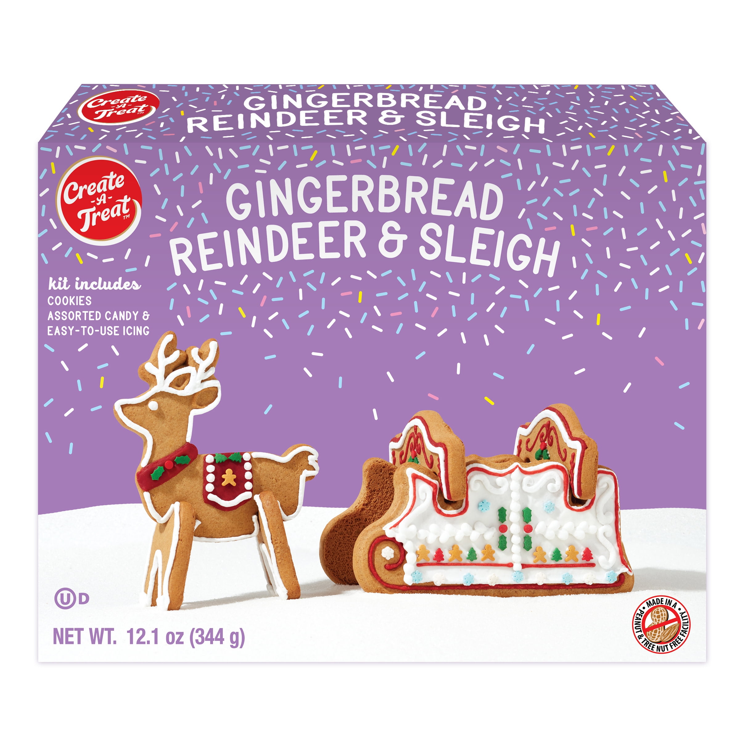 Holiday Create A Treat Cookie Decorating Kit, Gingerbread Sleigh ...