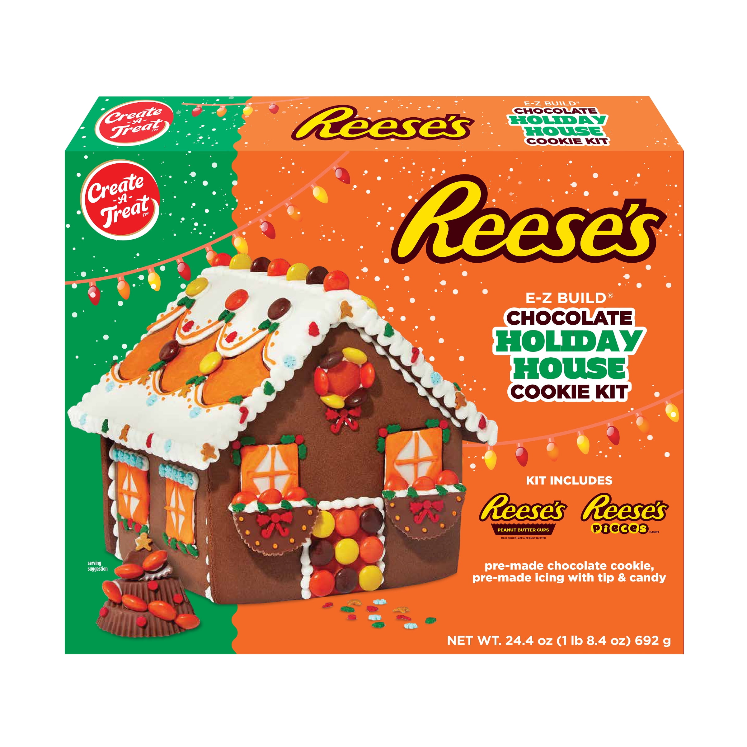 Create A Treat Reese's Chocolate Holiday House, Cookie Decorating Kit ...