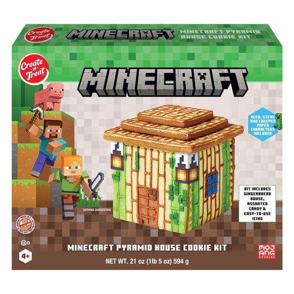 Holiday, Create a Treat, Minecraft Pyramid House Cookie Kit, 21 oz, New ...