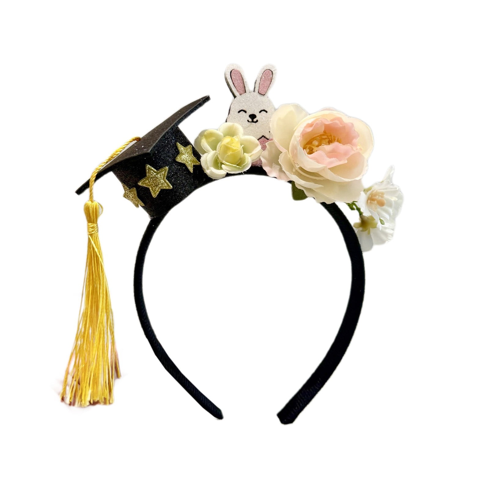 Holiday Deals! Avtoify Graduation Headband PhD Cap Floral Headpiece for ...