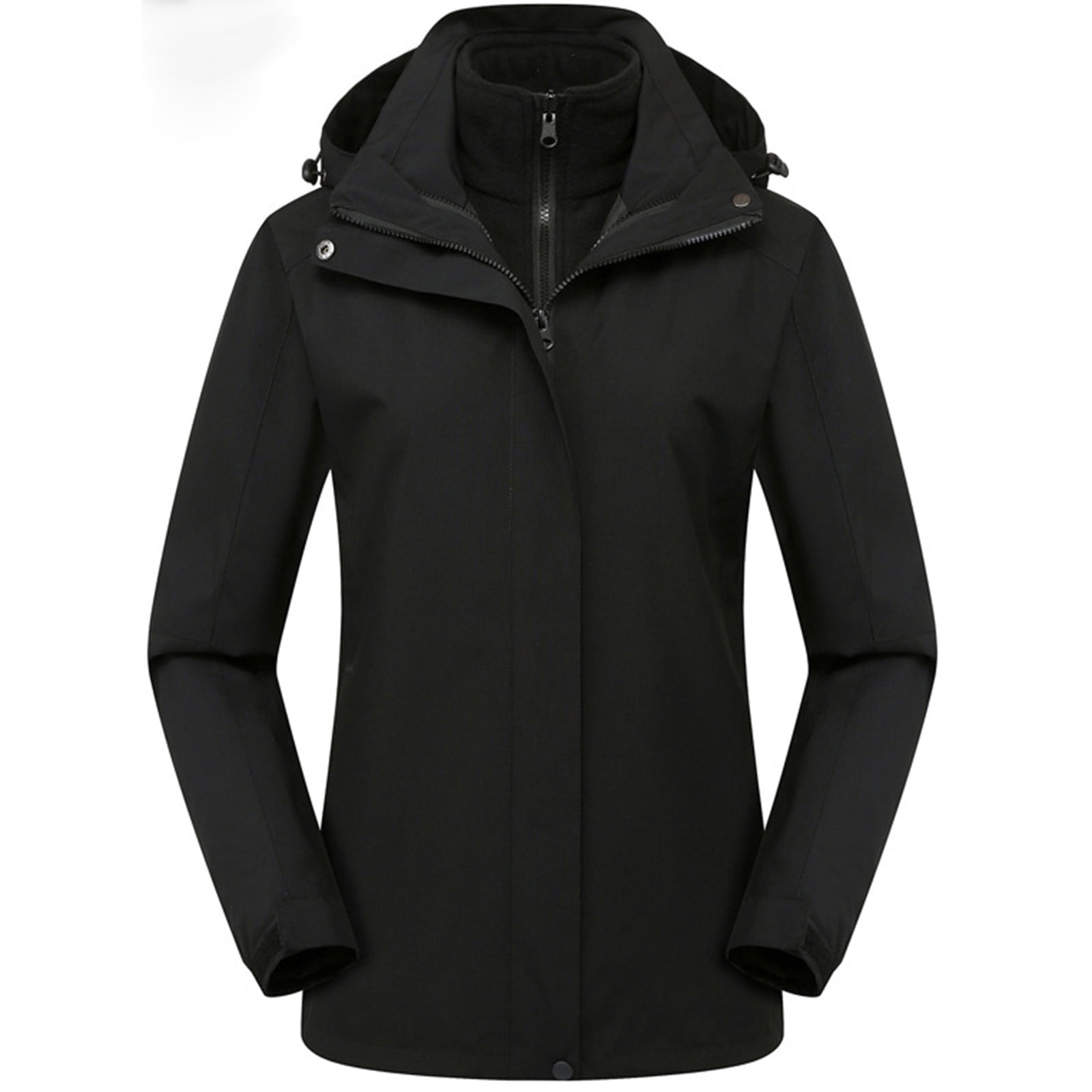Ohufall Trench Coats For Women Waterproof Rain Jacket Outdoor Hooded ...