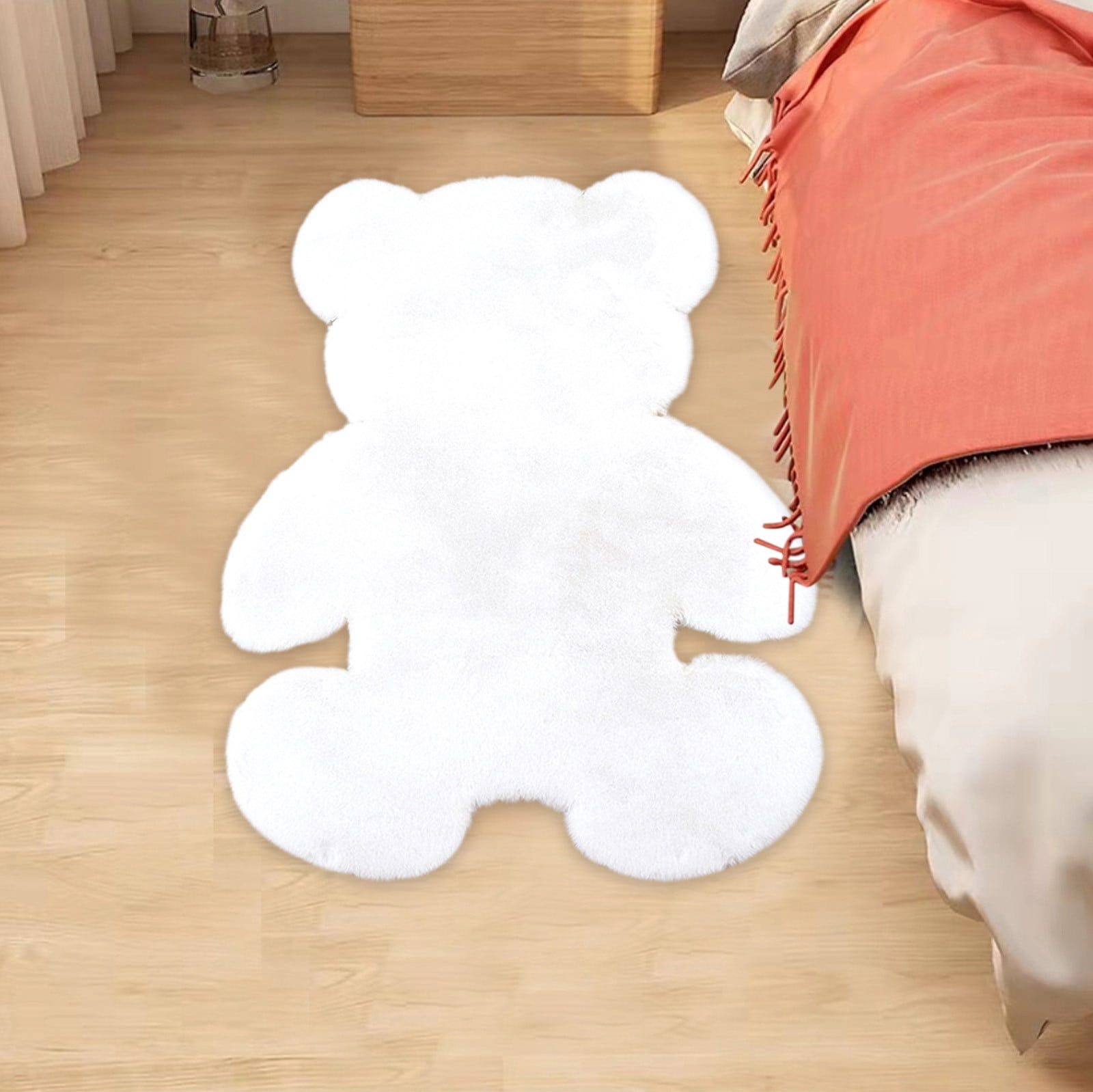 PRETXORVE Imitation Wool Cozy Carpet Long Hair Rug Living Room Floor ...