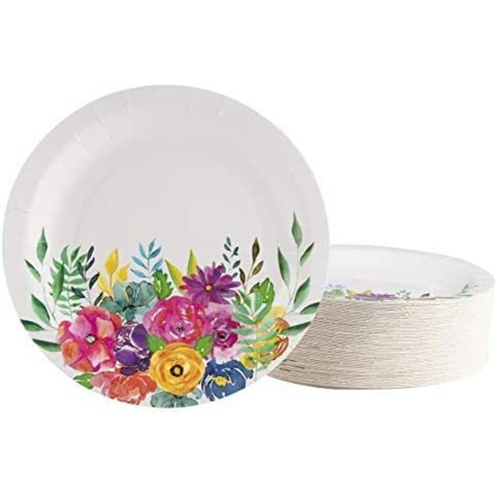Holiday Deals VIWING 80 Pack Vintage Disposable Floral Party Plates, 9 ...