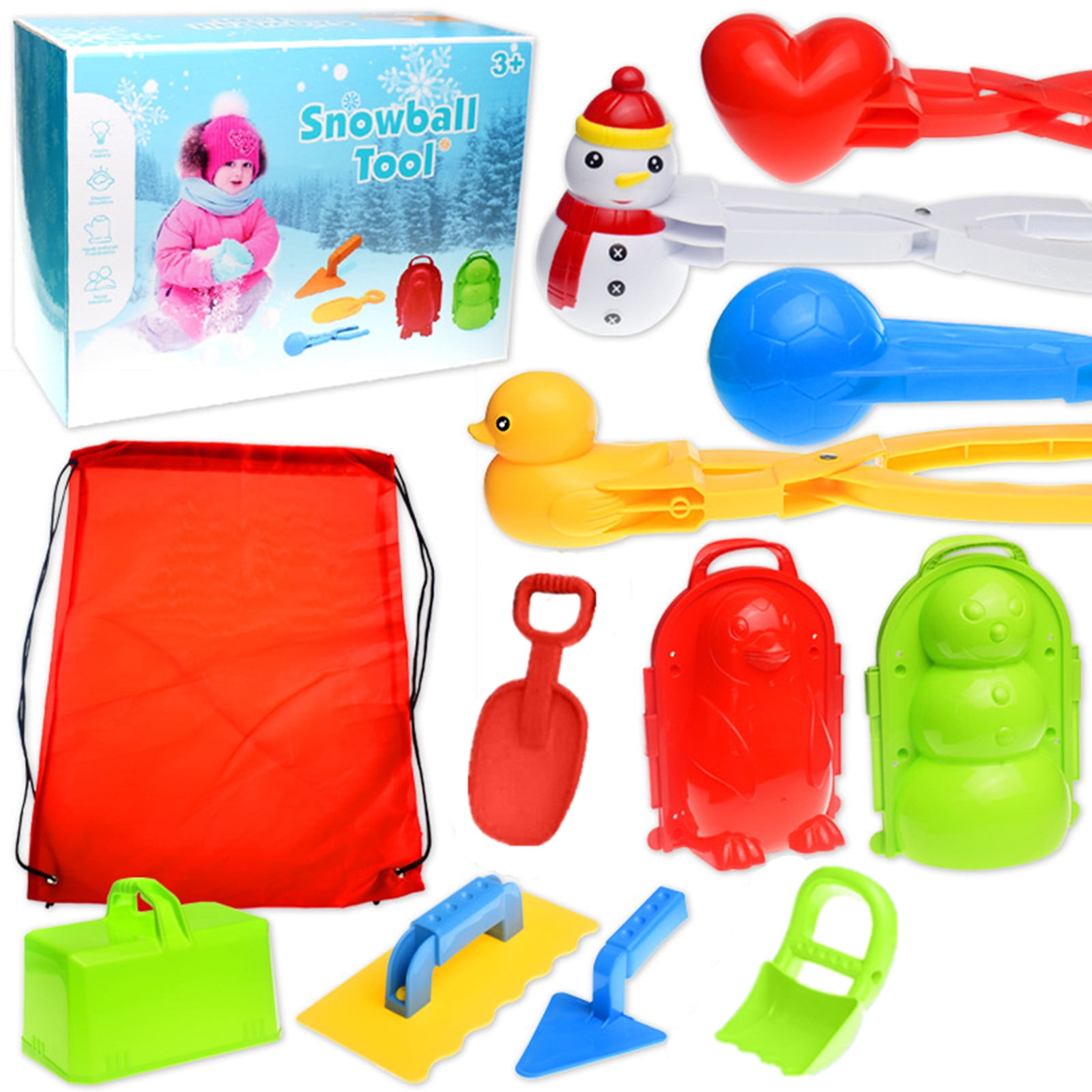 Holiday Deals karymi 12Pcs Snowball Maker Tool Winter Snow Toys Kit ...