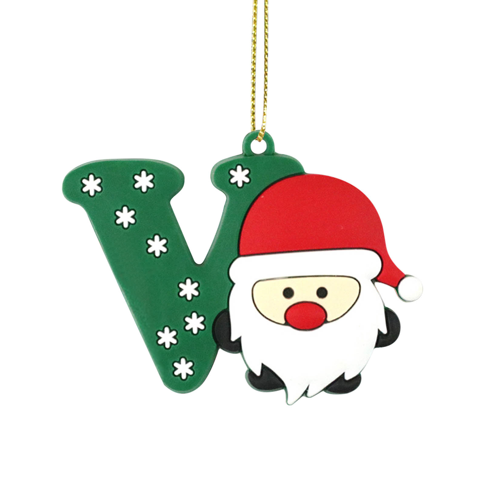karymi 26 Letters Uppercase Letter Christmas Tree Ornaments PVC ...