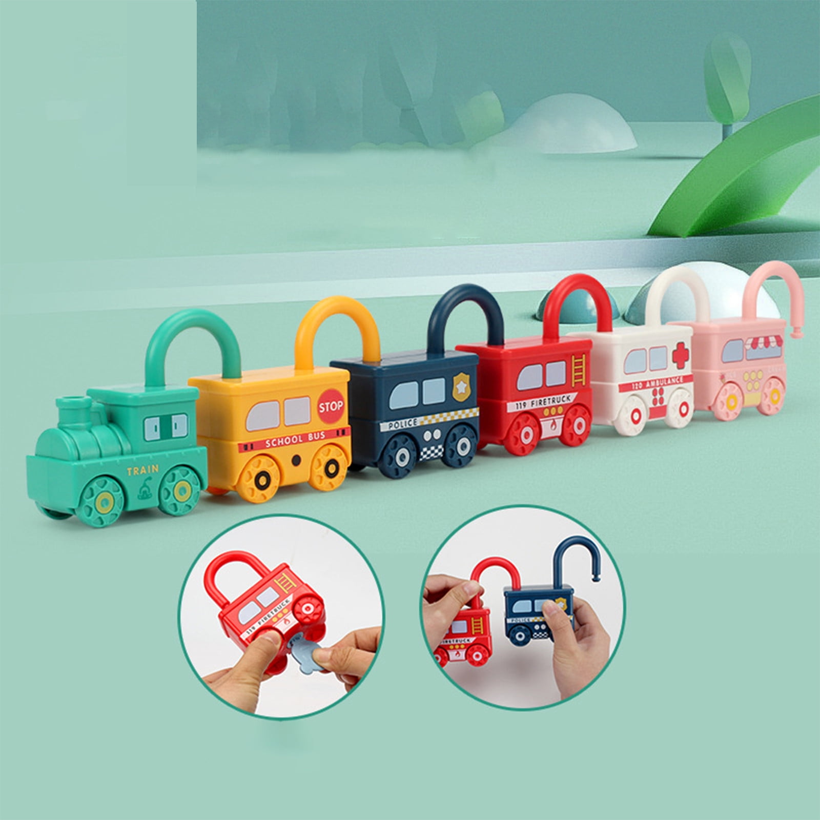 Holiday Deals karymi Lock and Key Connectable Car Toys Counting ...