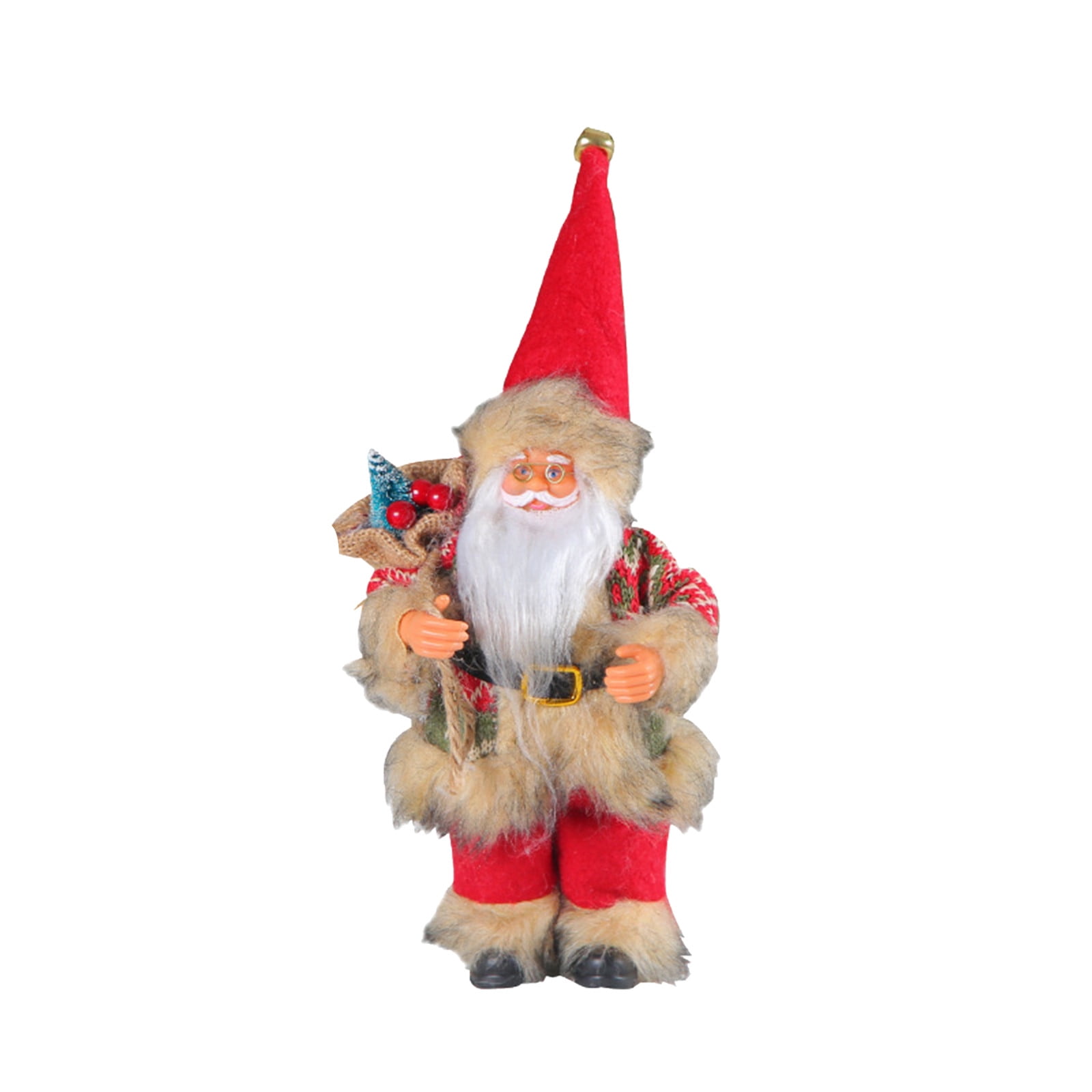 Vintage Xmas Decor Small Santa Claus Figurines Standing Santa Statue ...