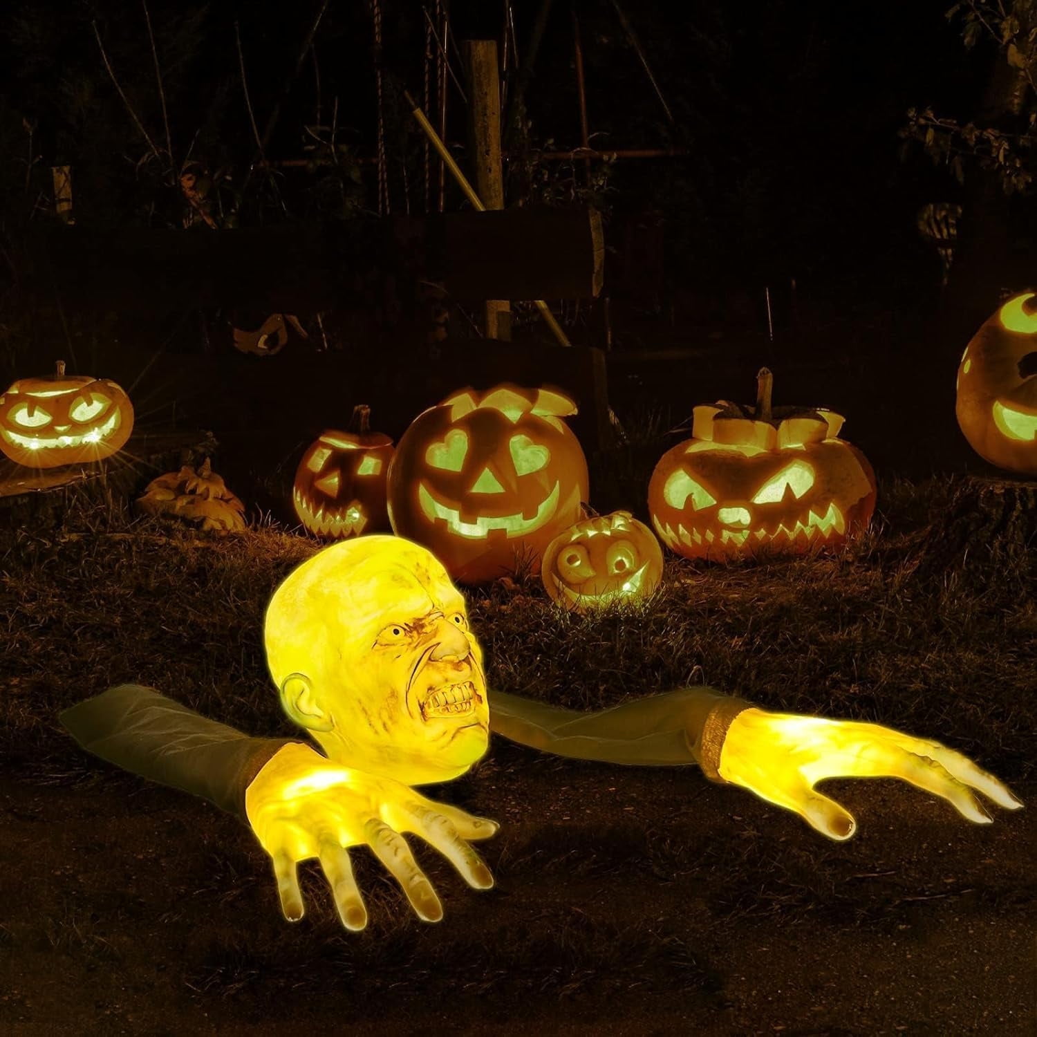 Holiday Decorations Outdoor Lighted Zombie Groundbreaker Decoration ...