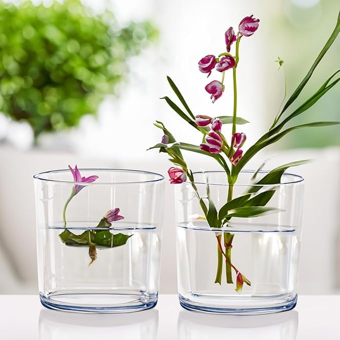 Holiday Designs Clear Plastic Flower Vases: Elegant Home or Wedding ...