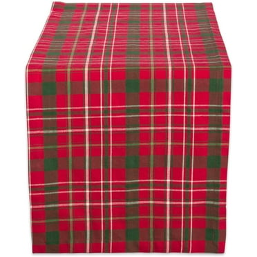 Christmas Table Runner Red Black Buffalo Check Plaid Snowflake Table ...