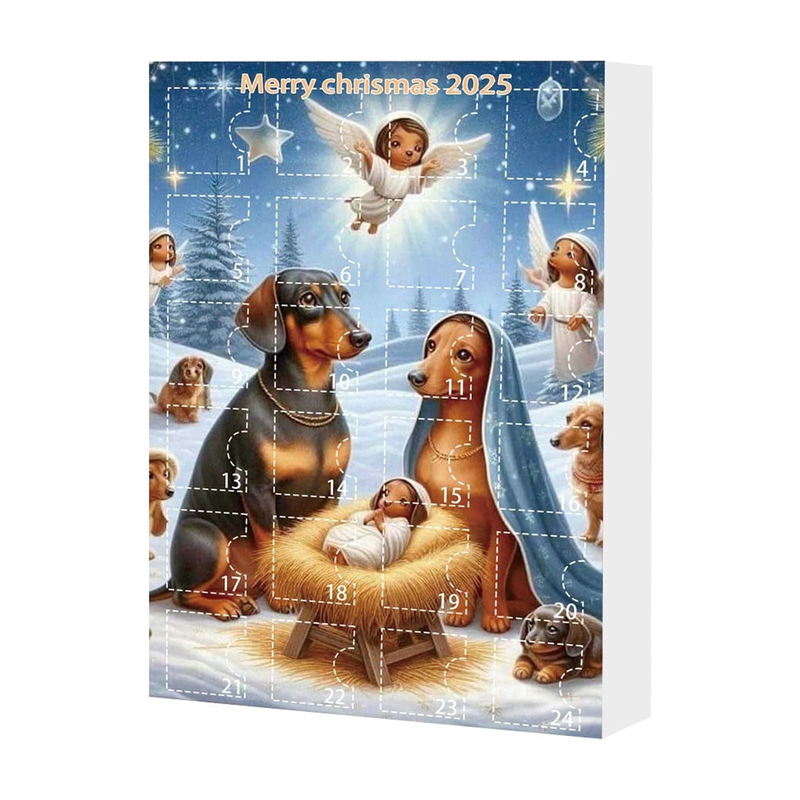 Holiday Dog Advent Calendar – 24-Day Countdown with Cute Funny Dog 2D ...