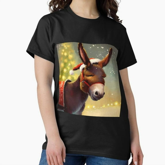 Holiday Donkey Number Four Charming Seasonal Farm Winter Illustration ...