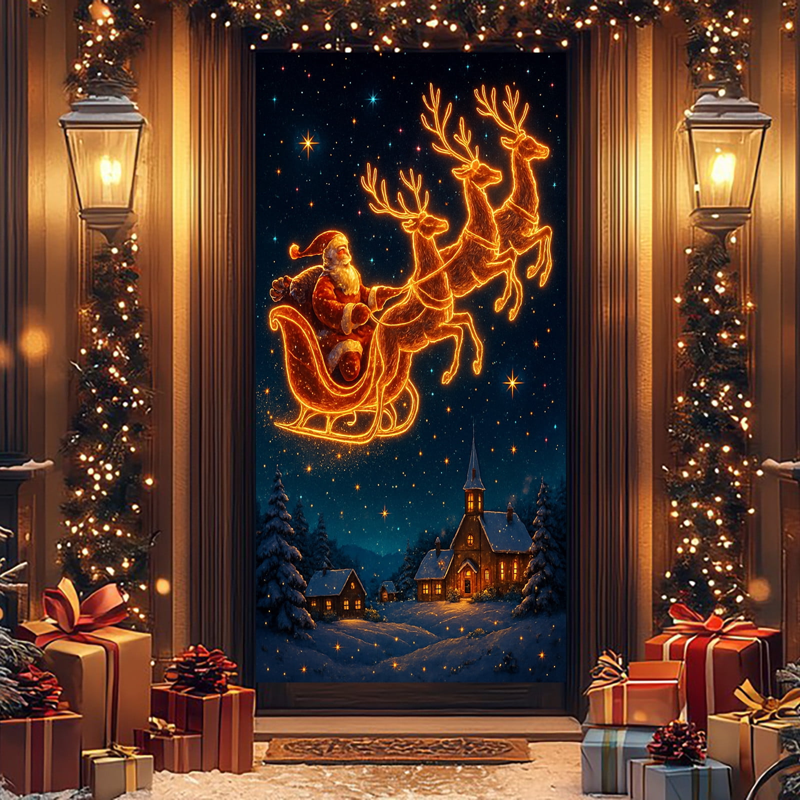 Holiday Door Curtain Background Cover Under 5 ! Yrmaups High Definition ...