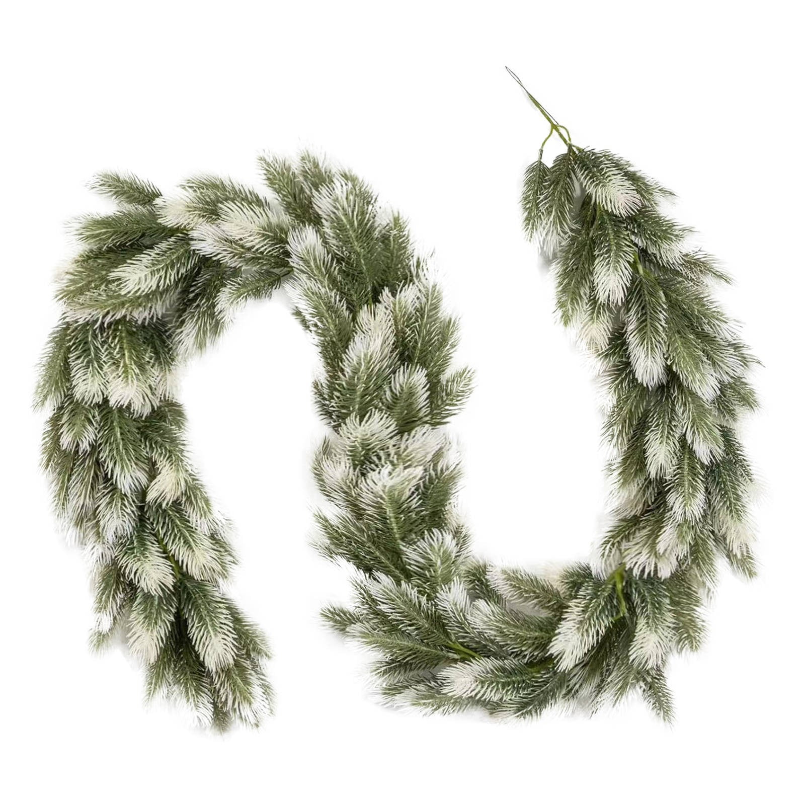 Holiday Door Decor, Casaio 6 FT Real Snow Garland With Lights For ...