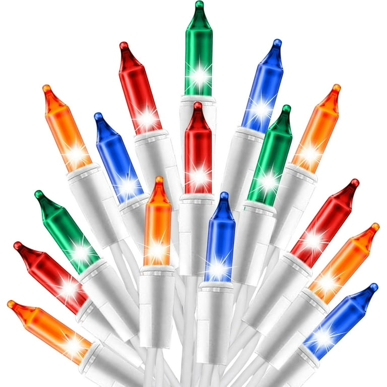 white string colored christmas lights