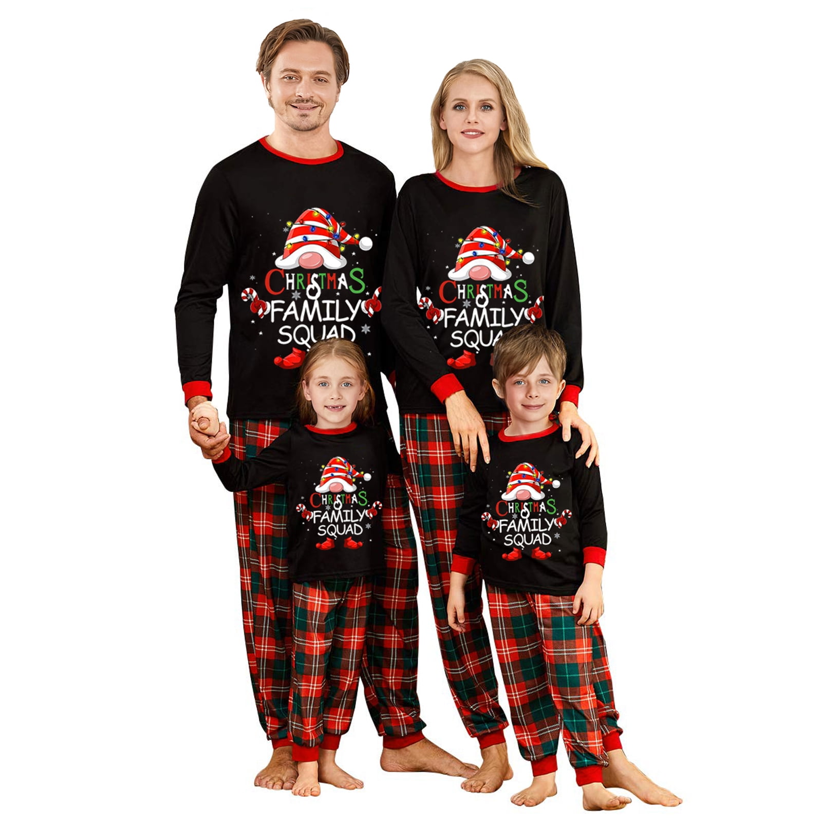 Holiday Family Matching Pajamas Christmas Pjs Set Long Sleeve Tops Xmas ...