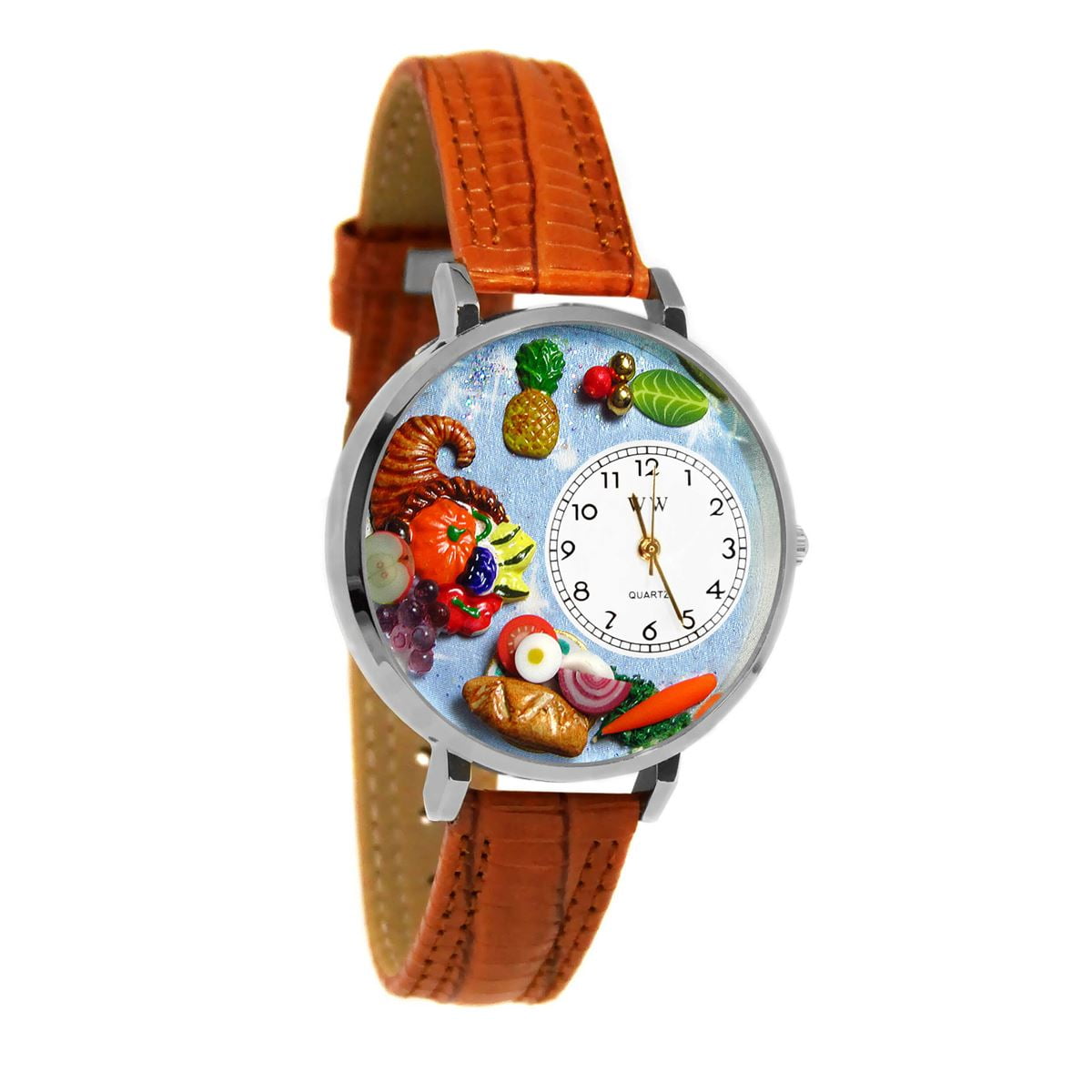 Holiday Feast Watch in Silver (Large) - Walmart.com