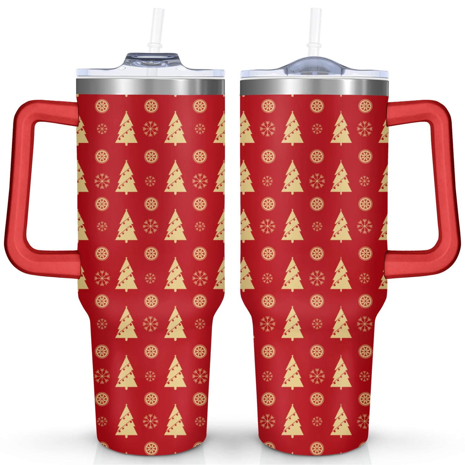Holiday Festive 40oz Travel Mug - Leak Resistant Lid with Straw ...