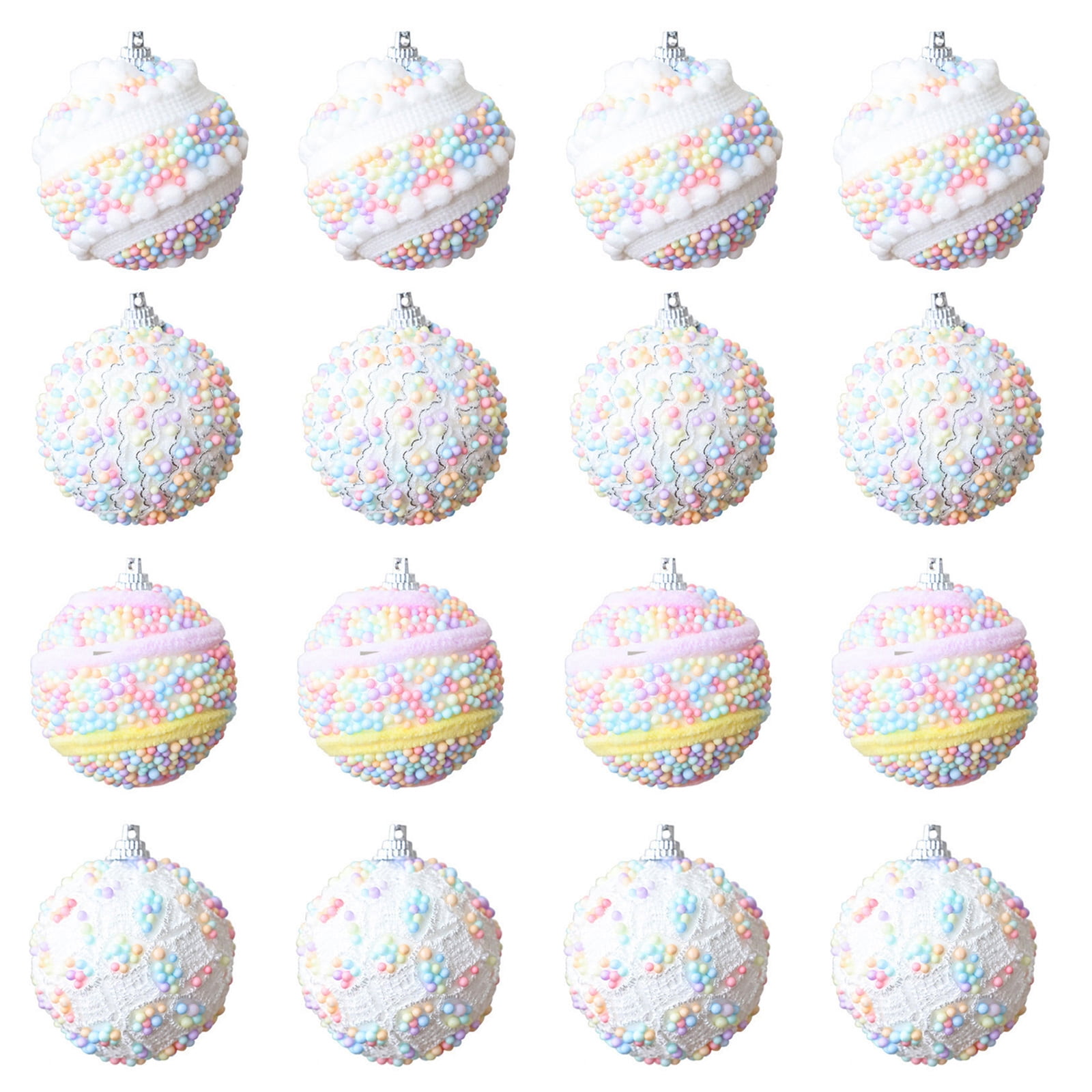 Holiday Foam Decorations 6cm/8cm Colorful Spots Sphere Easy Christmas ...